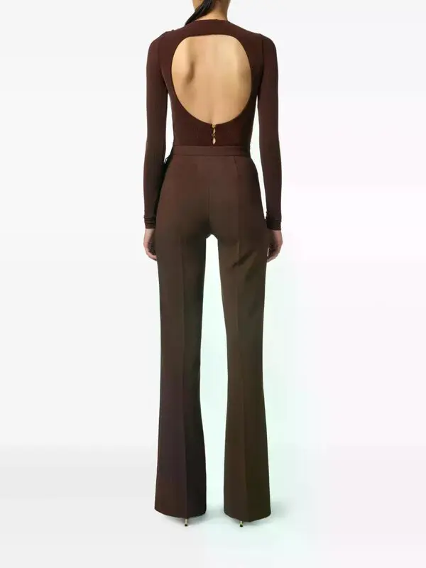 Elisabetta Franchi Button-detailed Flared Trousers