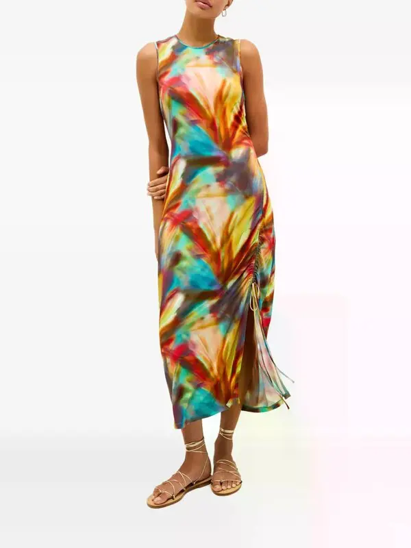 MARIE OLIVER Abstract-print Drawstring Dress