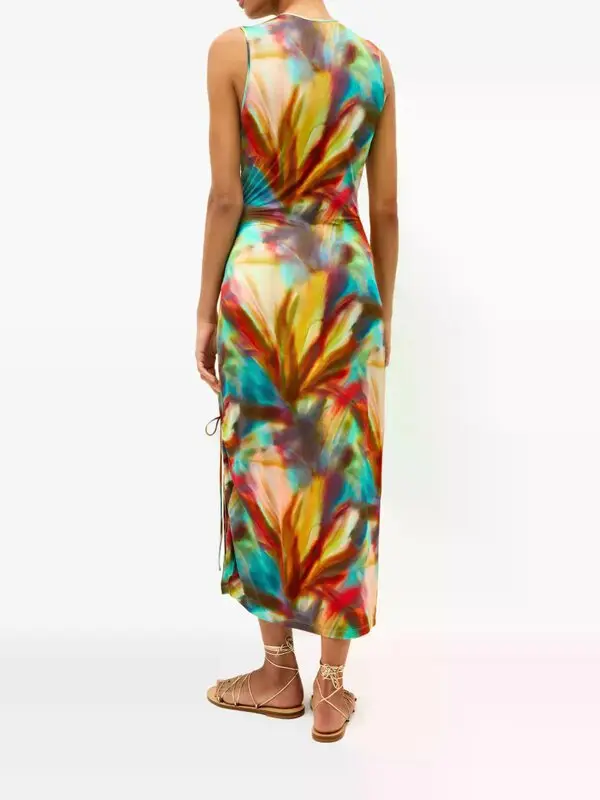 MARIE OLIVER Abstract-print Drawstring Dress