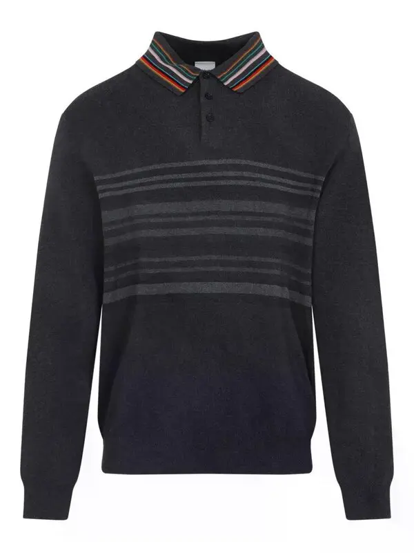 Paul Smith Striped Polo-neck Sweater