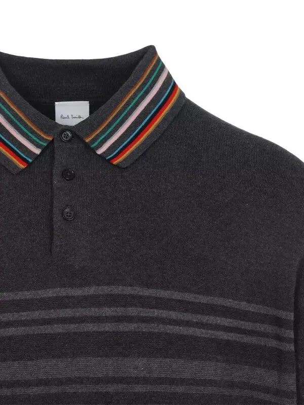 Paul Smith Striped Polo-neck Sweater