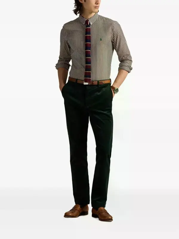 Polo Ralph Lauren Striped Poplin Shirt - Brown