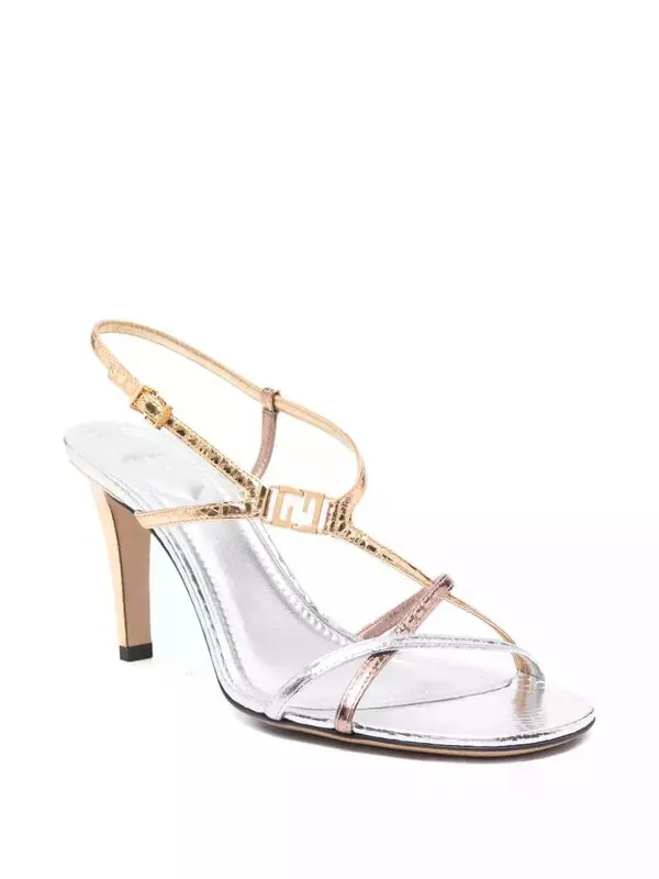 Fendi 90mm Logo-plaque Sandals