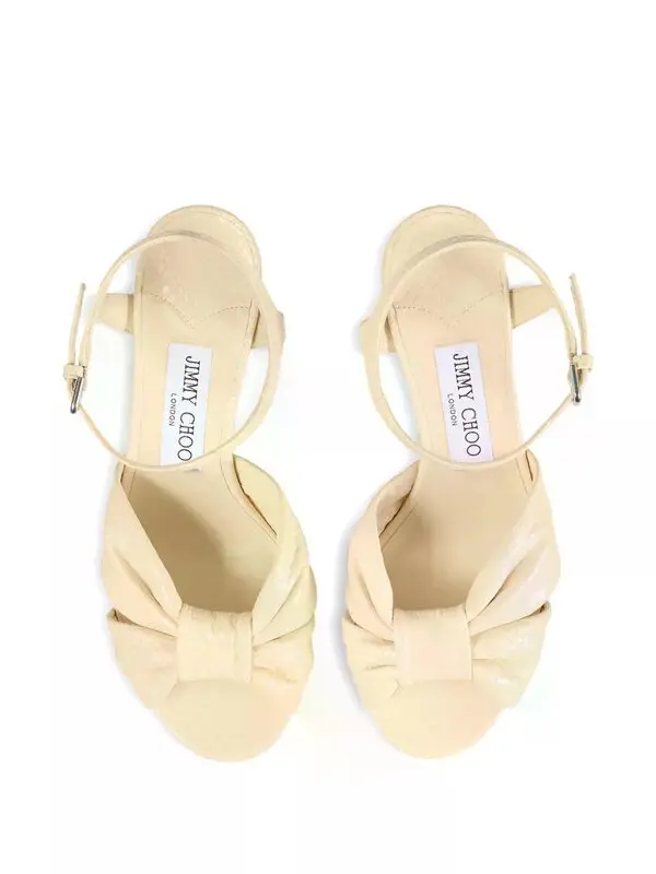 JIMMY CHOO 80mm Heloise Platform Sandals - Neutrals