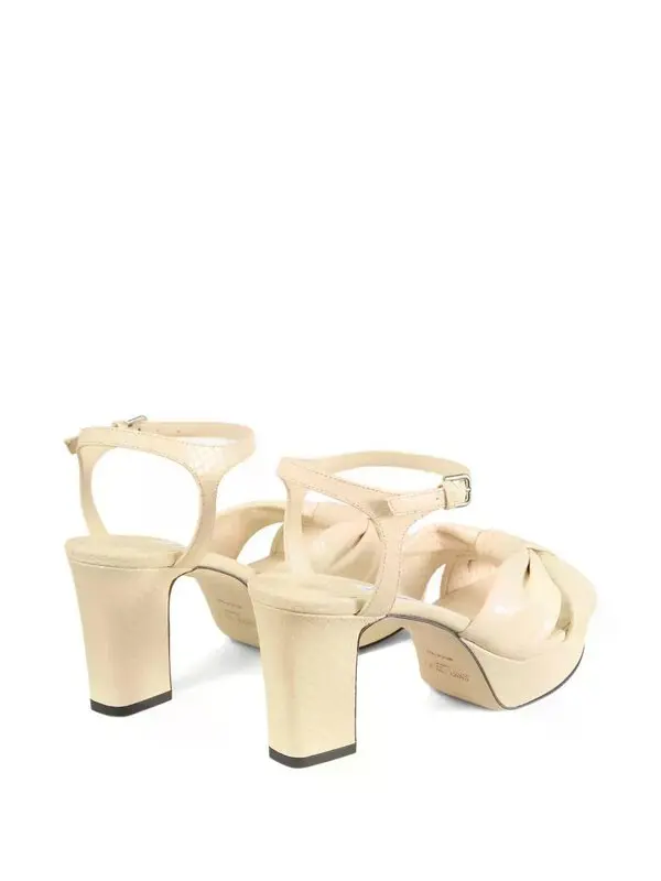 JIMMY CHOO 80mm Heloise Platform Sandals - Neutrals