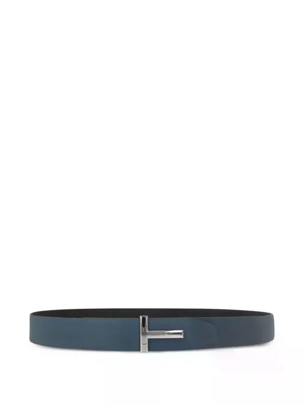 TOM FORD T-buckle Leather Belt - Black