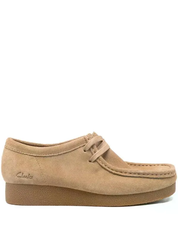 Clarks Wallabee Suede Derby Shoes - Neutrals