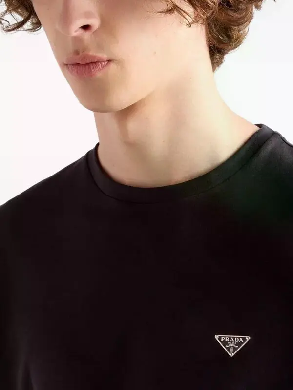 Prada Logo-plaque T-shirt - Black