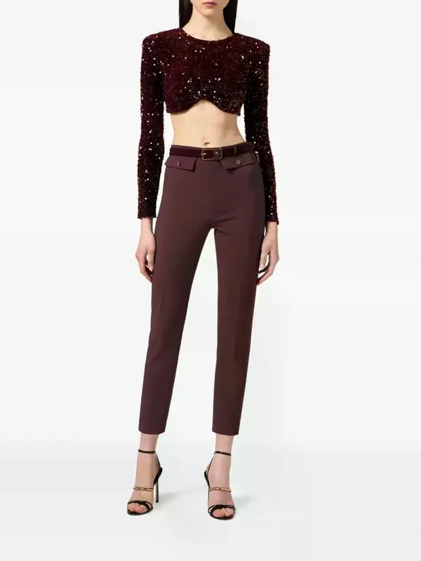 Elisabetta Franchi Double-crêpe Trousers