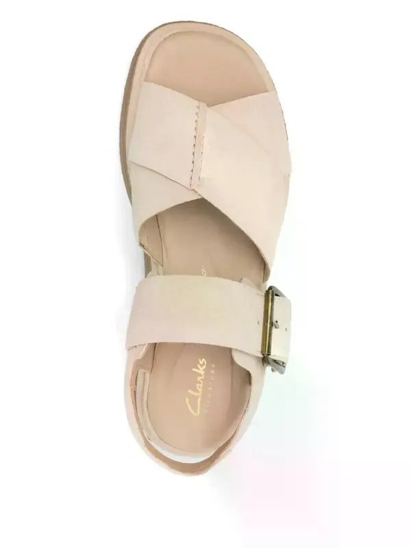 Clarks 50mm Buckle-fastening Platform Sandals - Neutrals