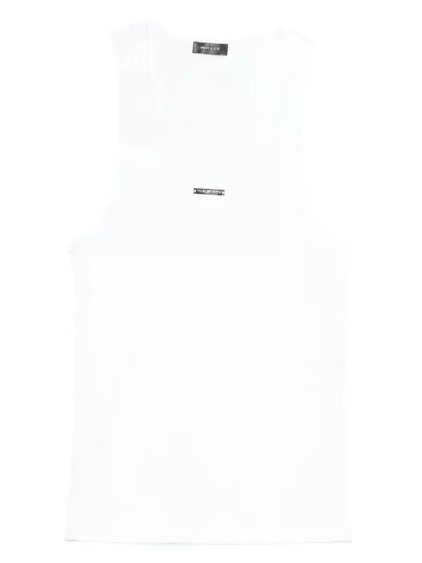 MUGLER Scoop-neck Tank Top - White
