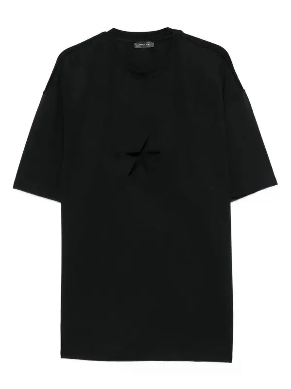 MUGLER Star Cut-out T-shirt - Black