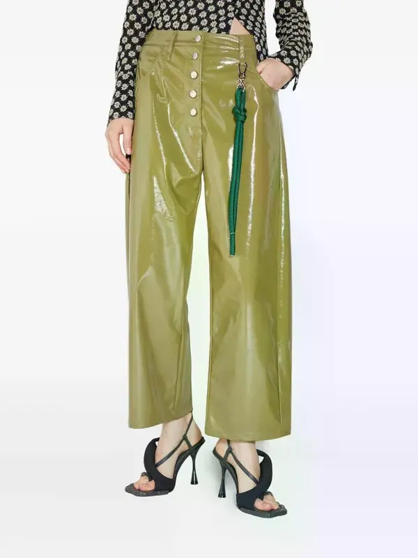 SONG FOR THE MUTE High-shine Cropped Trousers