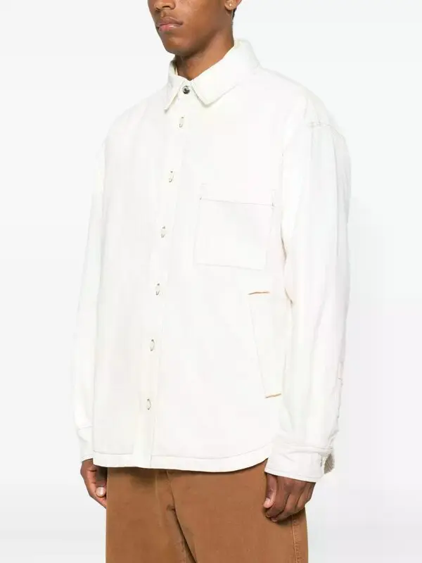 Jacquemus Contrast-stitch Shirt Jacket - Neutrals