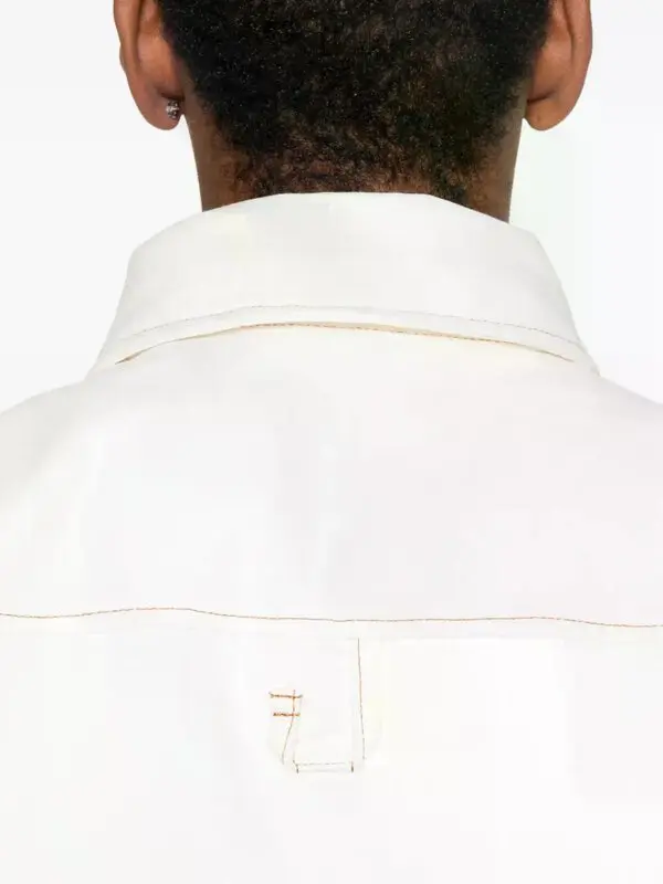 Jacquemus Contrast-stitch Shirt Jacket - Neutrals