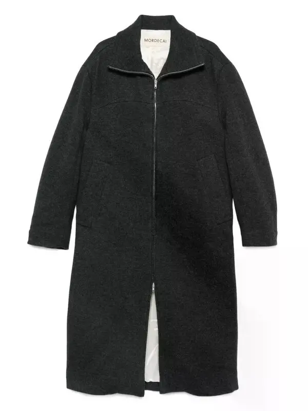 MORDECAI Zip-front Coat With Patch Pockets