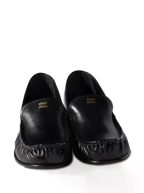 Miu Miu Embossed-logo Loafers