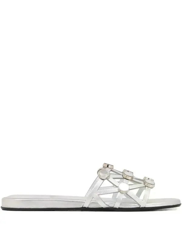 Attico Studded Sandals - Silver