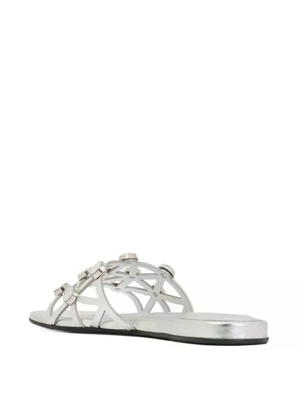 Attico Studded Sandals - Silver