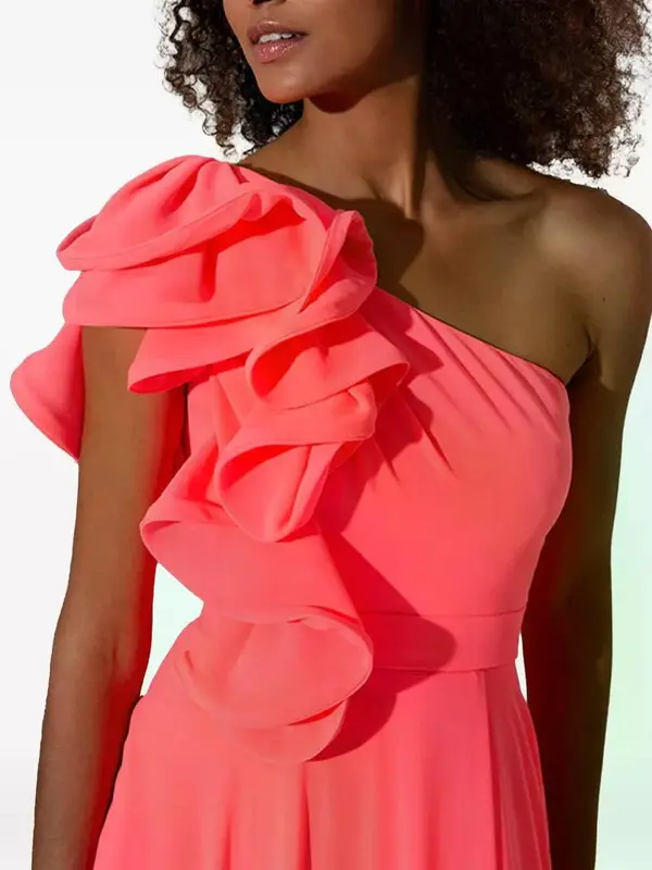 ALLURE Ruffle One-shoulder Maxi Dress