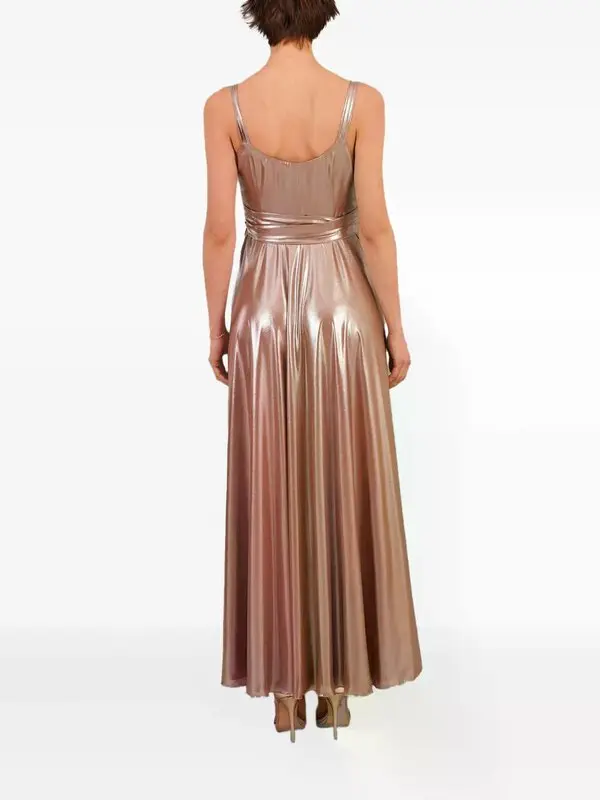 LE RJTANGE Metallic Wrap Dress