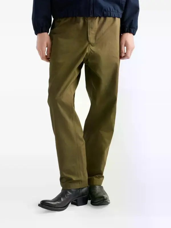Prada Triangle Logo Patch-pocket Trousers - Green