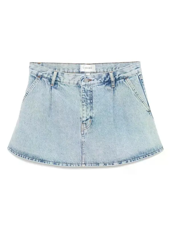 FRAME The Pleated Mini Skirt - Blue