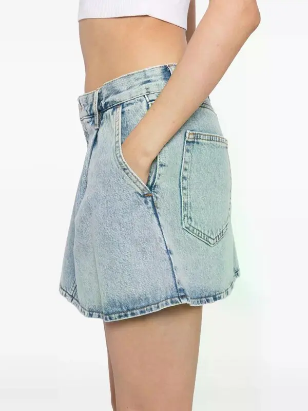 FRAME The Pleated Mini Skirt - Blue