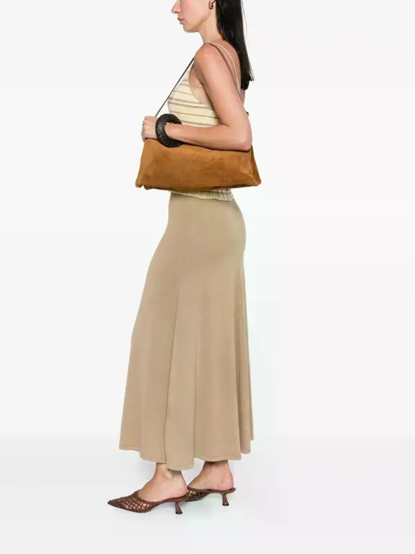 Staud Wally Suede Shoulder Bag - Brown