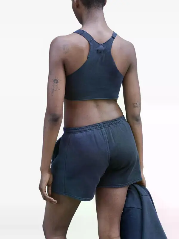 GREG ROSS Racerback Raw-cut Top - Black