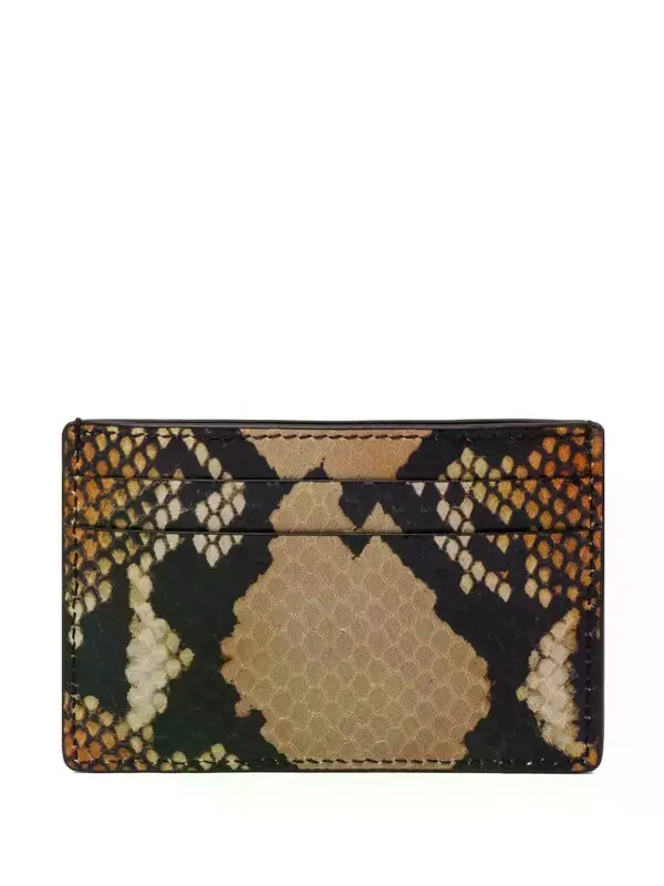 Alexander McQueen Snakeskin Cardholder - Brown