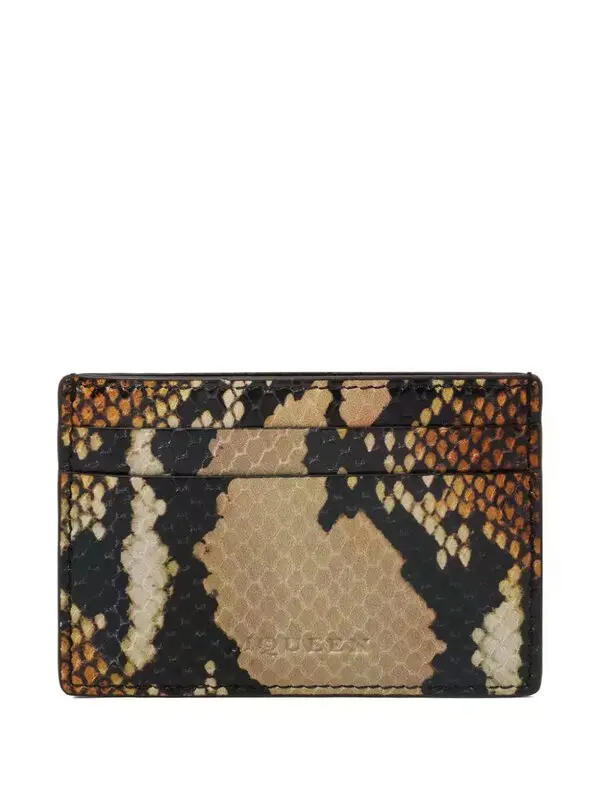 Alexander McQueen Snakeskin Cardholder