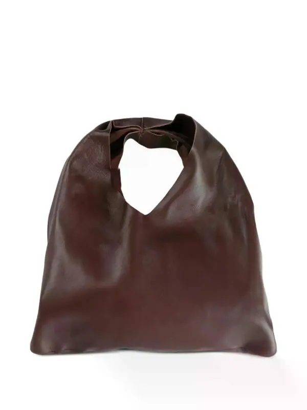 THE ROW Draped Leather Tote - Brown