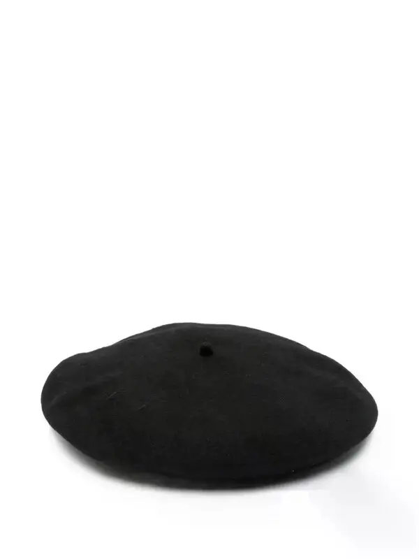 Emporio Armani Embellished Wool Beret - Black