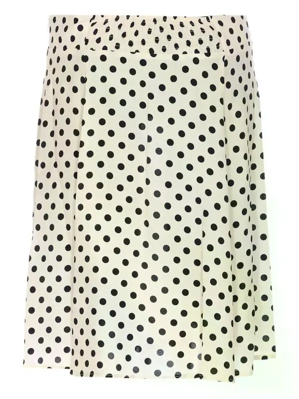 Mar De Margaritas Polka-Dot Straight Skirt In White - 20
