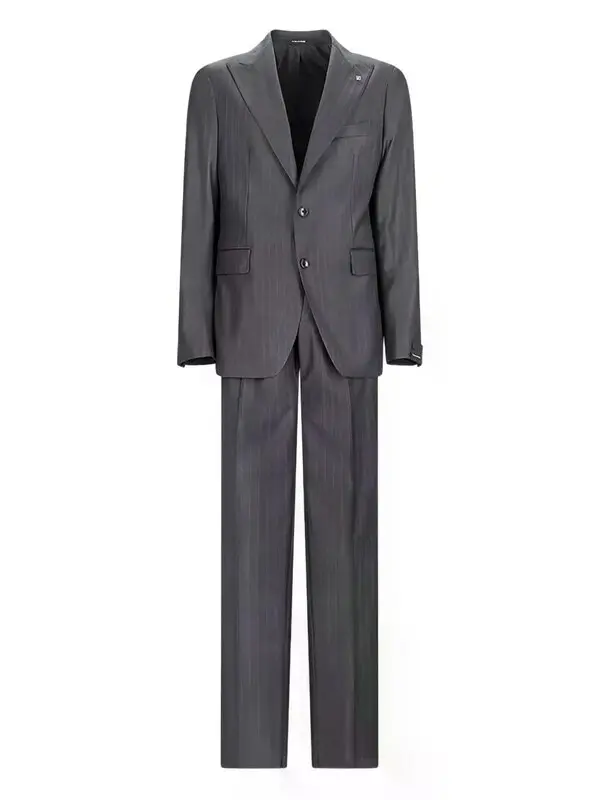 Tagliatore Stripe-pattern Suit - Grey