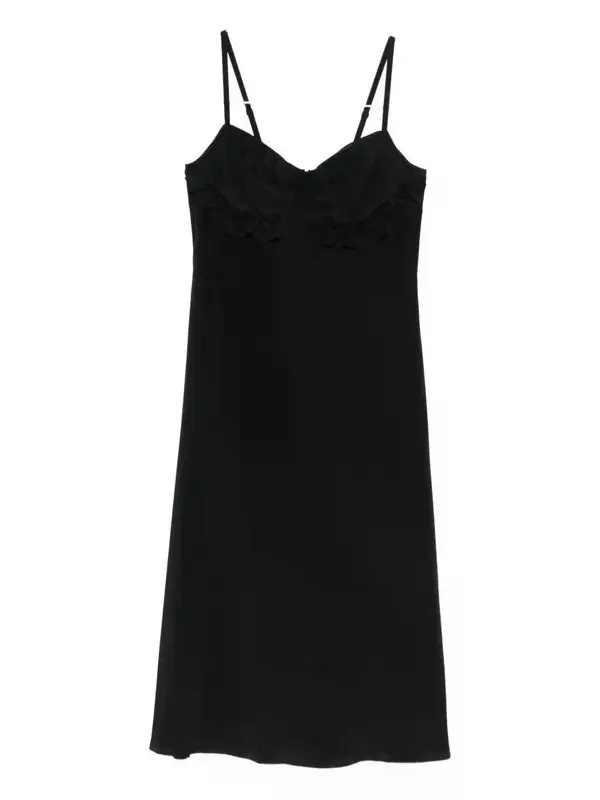 Simone Rocha Ruffled Midi Dress - Black