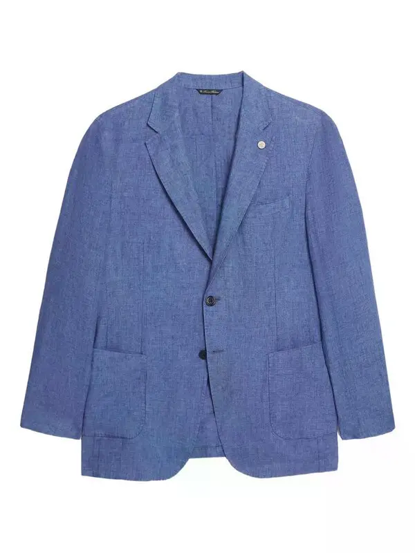 Brooks Brothers Single-breasted Linen Blazer - Blue