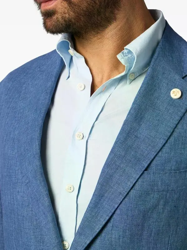Brooks Brothers Single-breasted Linen Blazer - Blue