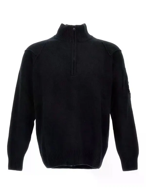 C.P. COMPANY Half-zip Lens Detail Sweater