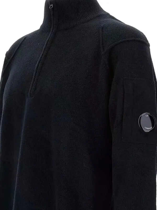 C.P. COMPANY Half-zip Lens Detail Sweater