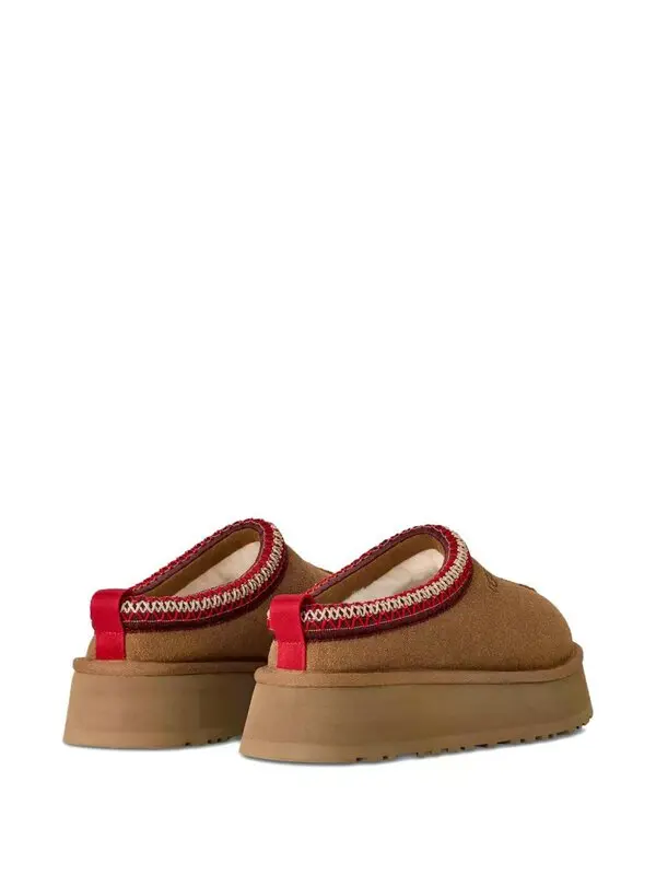UGG Tazz Ii Platform Sole Embroidered Slippers - Brown