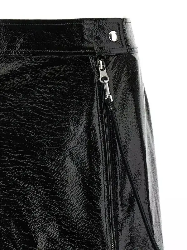 COURREGES Zipped Vinyl Straight Skirt