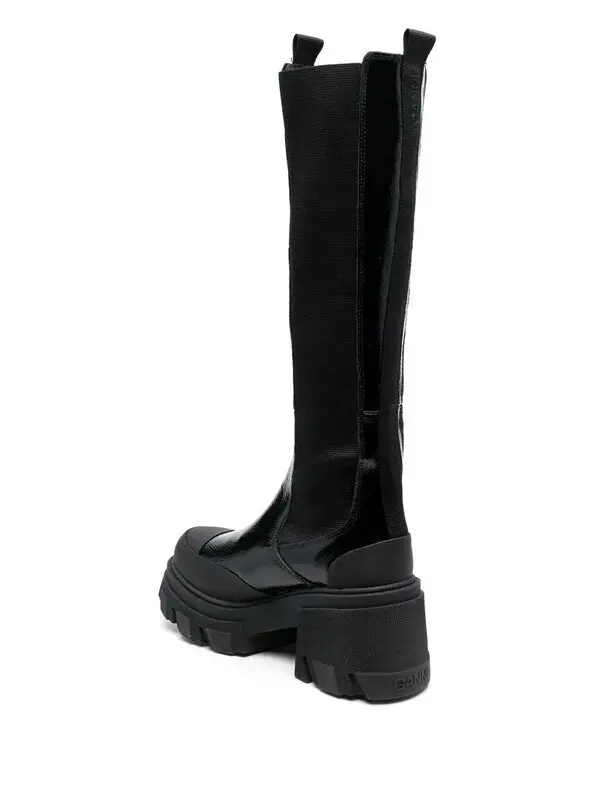 GANNI Cleated Knee-high Chelsea Boots
