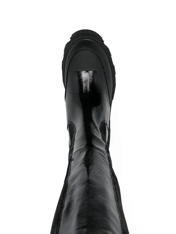 GANNI Cleated Knee-high Chelsea Boots
