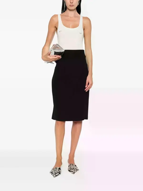 MUGLER Paneled Midi Skirt