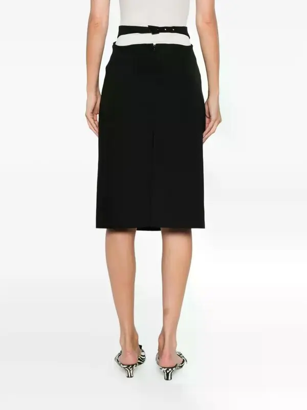 MUGLER Paneled Midi Skirt