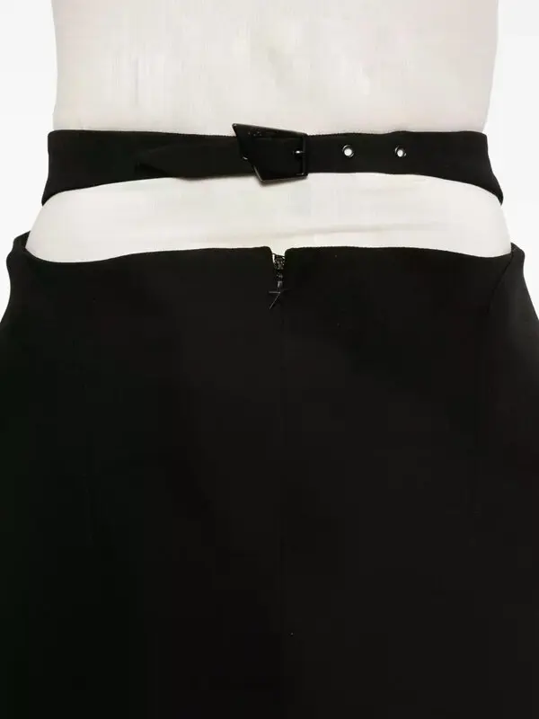 MUGLER Paneled Midi Skirt