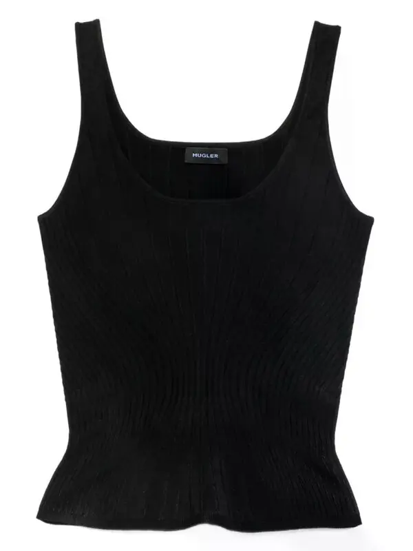 MUGLER Scoop-neck Tank Top