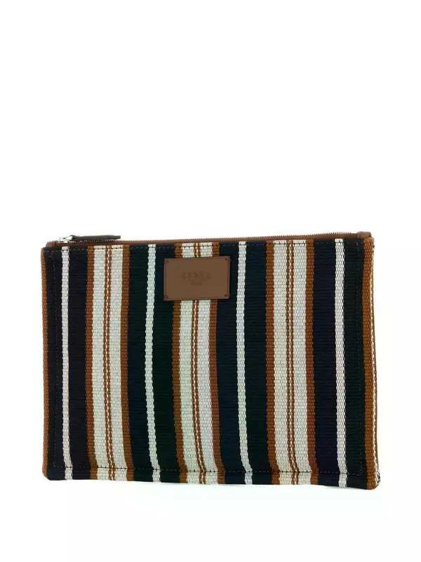 Fendi Striped Clutch Bag - Blue